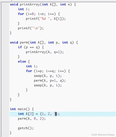 递归 全排列全排列递归的思路 Csdn博客