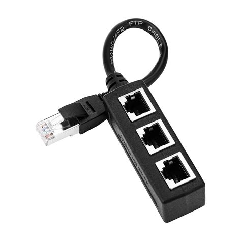 Lytiang Rj45 1 To 3 Lan Network Splitter 3 Way Extender Adapter Connector