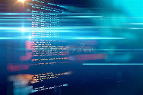 Programming Code Abstract Technology Background Of Software Developer And Computer Script Stock