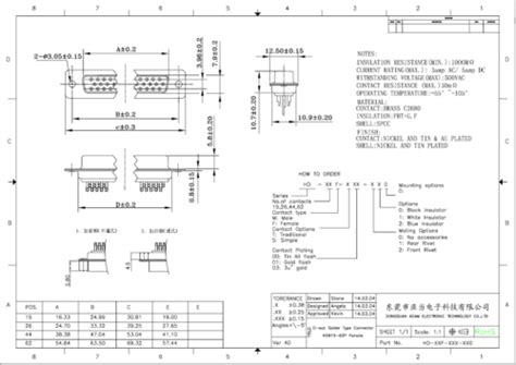 High Density Female Db Connector