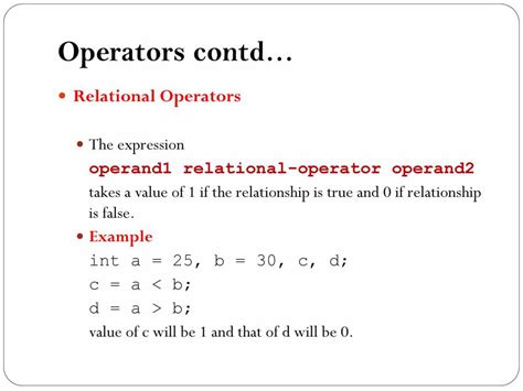 C Operators Powerpoint Slides Learnpick India