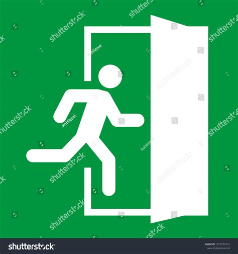 Running Man Exit Door Sign Vector Stock Vector Royalty Free 1679735791 Shutterstock