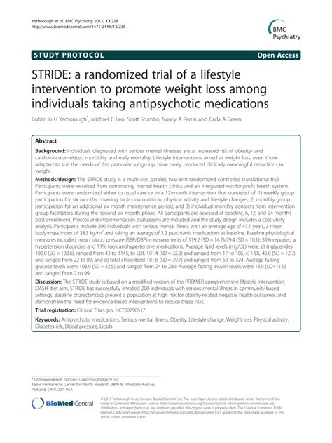 Pdf Stride A Randomized Trial Of A Lifestyle Intervention To Promote Weight Loss Among