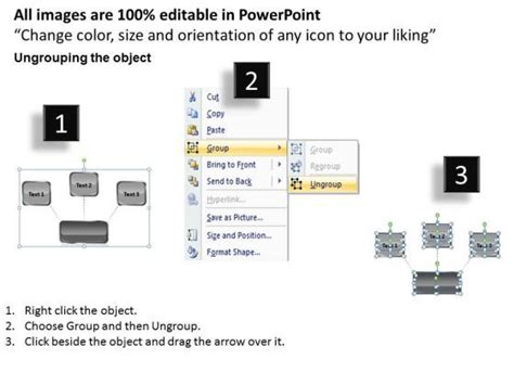 Converging Rectangle Text Boxes With Arrows Ppt Circular Flow Process