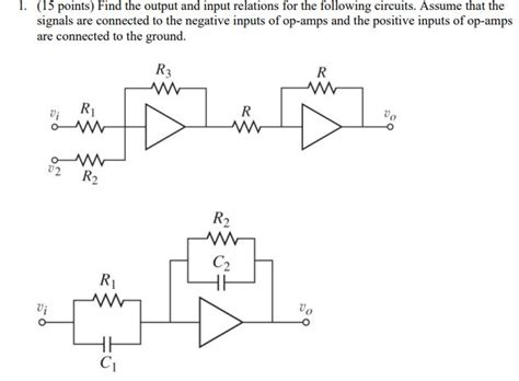 Solved 1 15 Points Find The Output And Input Relations