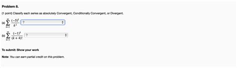 Solved Problem 8 1 Point Classify Each Series As