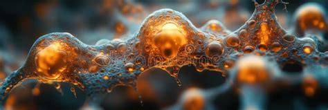 Abstract Neural Webs Of Interconnected Synapse Nodes With Glowing Pathways Dynamic Branching