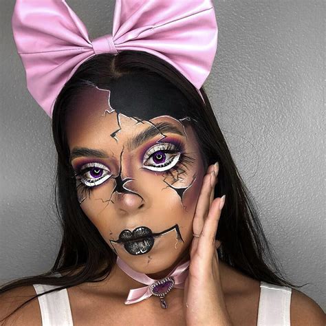 Cracked Porcelain Doll Halloween Makeup