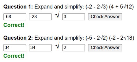 Expanding Double Brackets With Surds