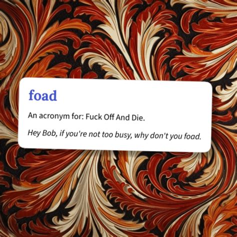 Urban Dictionary Foad
