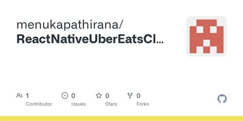GitHub Menukapathirana ReactNativeUberEatsClone