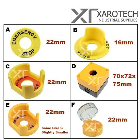 22mm16mm Emergency Stop E Stop Switch Protection Seat Button Coverbox