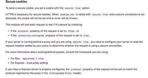 CSRF cookie 没有设置secure true Issue 2721 eggjs egg GitHub