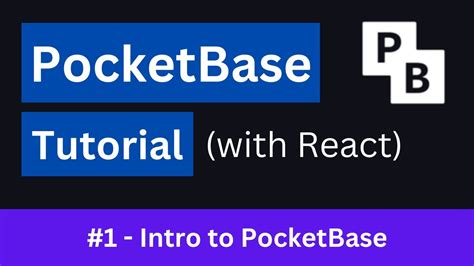 Pocketbase Tutorial 1 Intro To Pocketbase Youtube