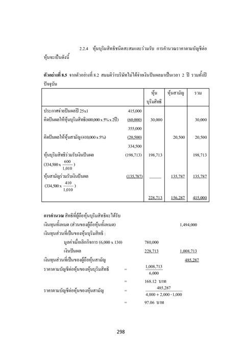 เอกสารประกอบการสอน การบัญชีชั้นกลาง 2 Kitthanachon01 หน้าหนังสือ 299 พลิก Pdf ออนไลน์