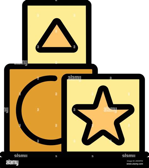 Cube Toy Motor Fine Icon Outline Vector Game Skills Play Education