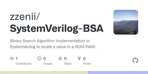 github zzenii systemverilog bsa binary search algorithm