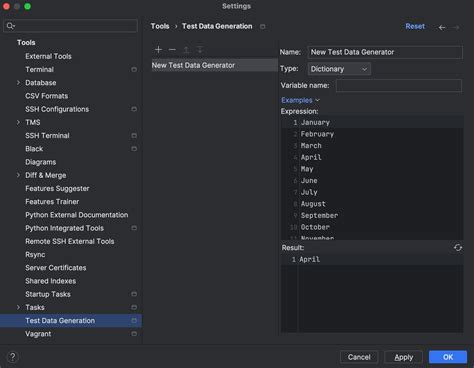 Generate Test Data Intellij Idea Documentation