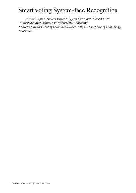 Doc Smart Voting System Face Recognition