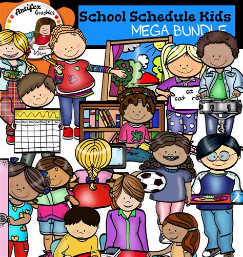 Artifex Graphics Class Schedule Clip Art Set