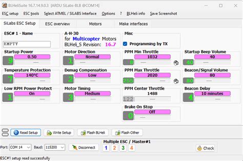 Setting Up Blheli S ESCs Copter 4 3 ArduPilot Discourse
