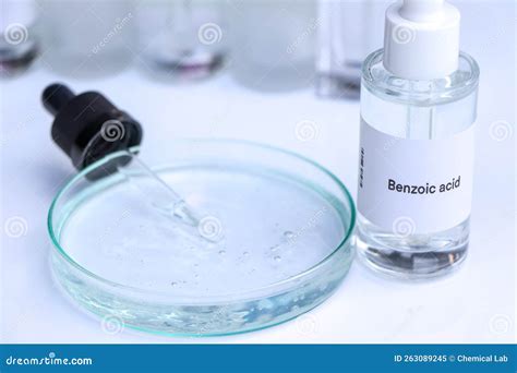 Benzoic Acid Molecular Structure 3d Flat Model Aromatic Carboxylic