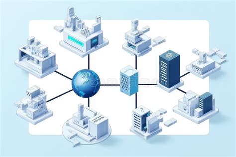 Vpn Based Data Flow In Encrypted Network Security Stock Illustration