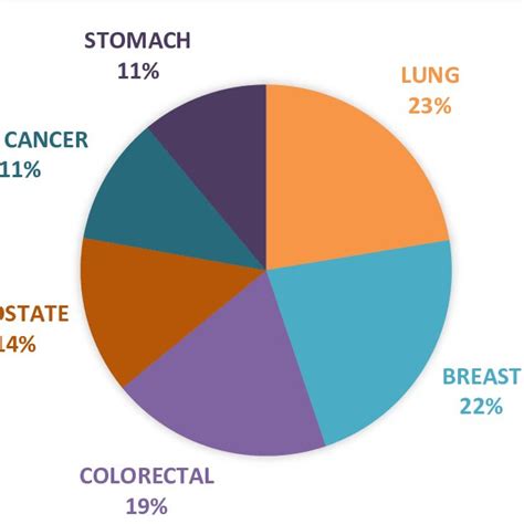 Pie Chart Represents The Leading Cancer Cases Globally Download