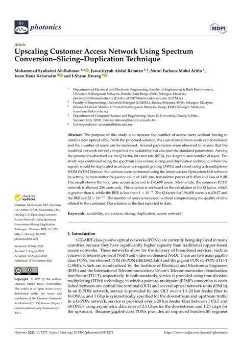 Pdf Upscaling Customer Access Network Using Spectrum Conversionslicingduplication Technique