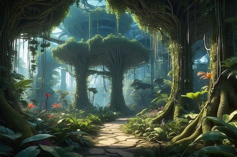Premium AI Image Cybernetic Jungle Exploring The Harmony Of