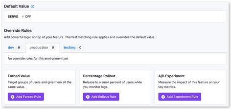 feature flag rules growthbook docs