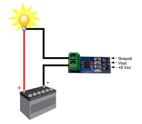 20a range current sensor module acs 712 acs712 20amp hall effect