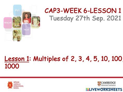 Maths Multiples Worksheet Live Worksheets