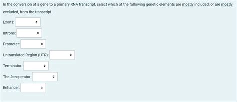 solved in the conversion of a gene to a primary rna