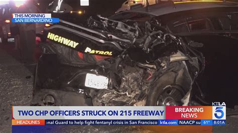 2 Chp Officers Struck On 215 Freeway Ktla