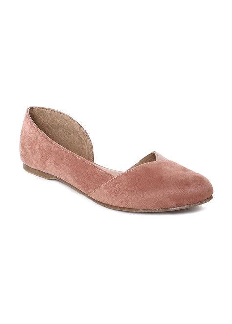 Get Side Cut Out Suede Ballerinas At ₹ 1139 Lbb Shop