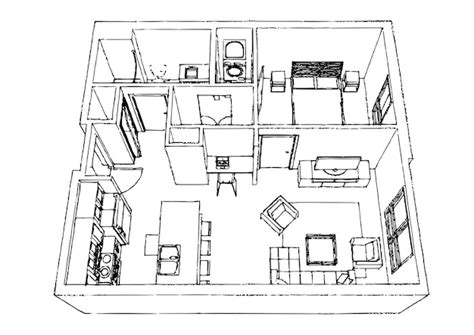 Premium Vector Apartment Stylish Interior Design Skech