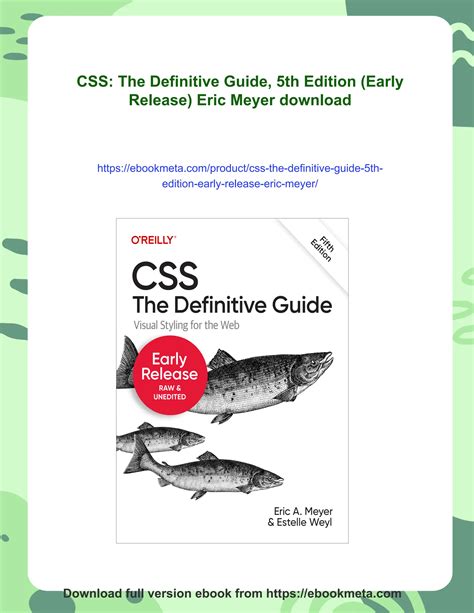 Css The Definitive Guide 5th Edition Early Release Eric Meyer Pdf