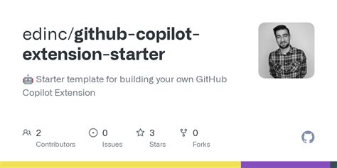 Github Edincgithub Copilot Extension Starter 🤖 Starter Template For Building Your Own Github