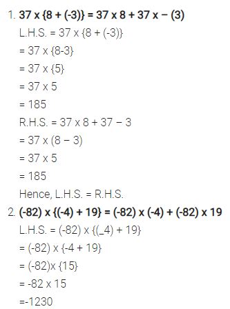 Selina Concise Mathematics Class 7 ICSE Solutions Chapter 1 Integers