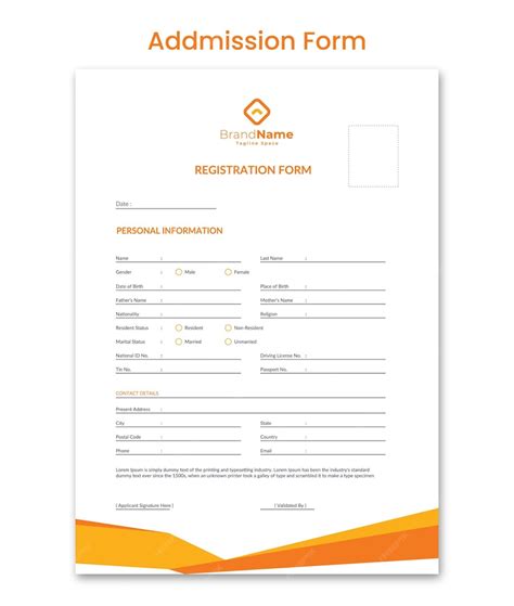 Premium Vector Vector Admission Form Illustration Of Application Form Registration Form