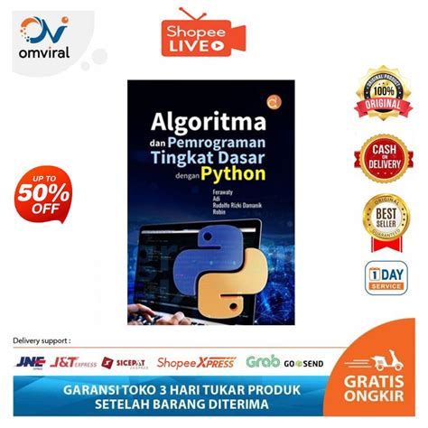 Jual Buku Algoritma Dan Pemrograman Tingkat Dasar Dengan Python Teknik Informatika Bw Ferawaty