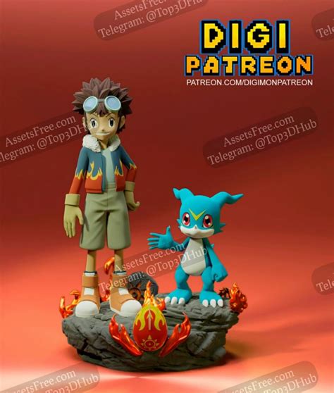 Davis And Veemon Digital Destiny 3d Print Model Download Free