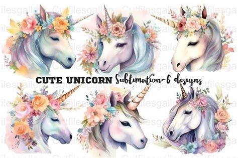 Cute Unicorn Png Unicorn Bundle Png Graphic By Cutfilesgallery Creative Fabrica