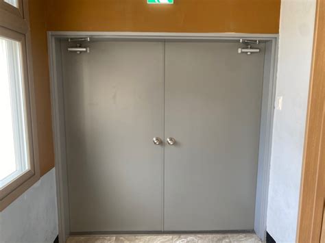 서귀포 대신중학교 양개 방화문 시공 주제일자동문 포트폴리오