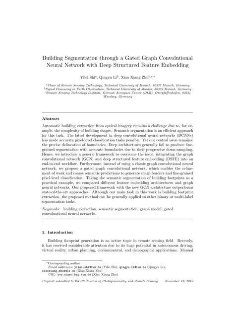 Pdf Semantic Segmentation By Gated Graph Convolutional Neural Network With Deep Structured