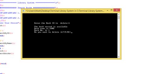 Terminal Library System In C With Source Code Sourcecodester