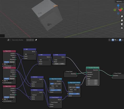How Can I Rotate An Object Aligned To 3 Points In Geometry Nodes Modeling Blender Artists