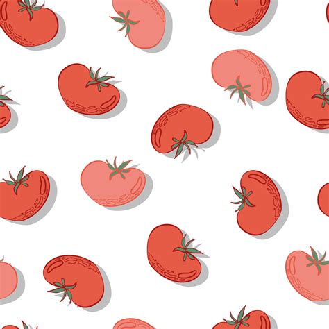 Tomatoes Vegetable Vector Seamless Pattern 11788241 Vector Art At Vecteezy