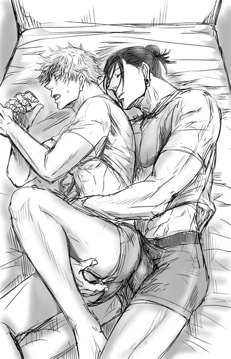 Rule 34 2boys Bed Boner Boner In Pants Cuddling Erect Penis Erection